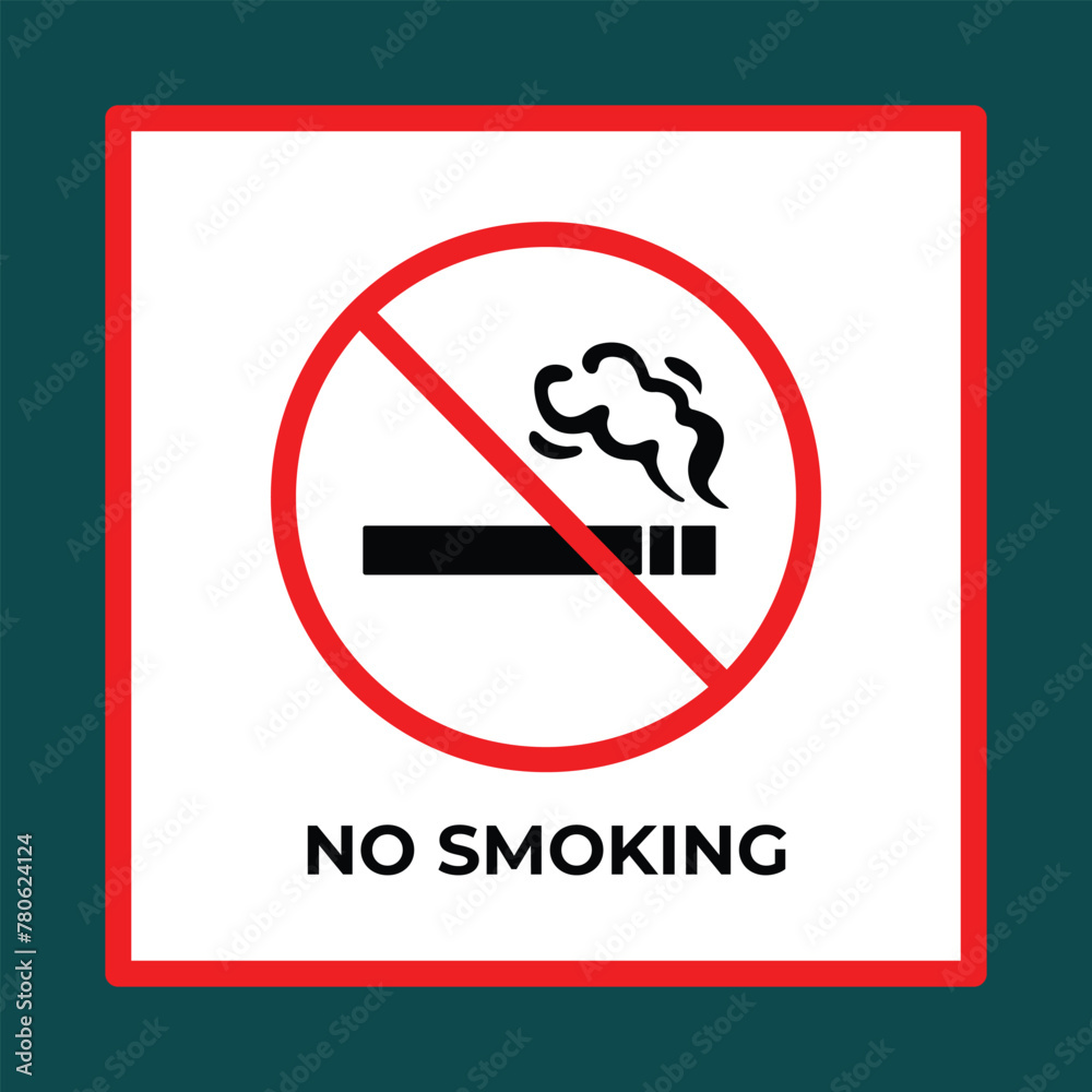 No Smoking area sign age poster design sticker. Cigarette not allowed ...