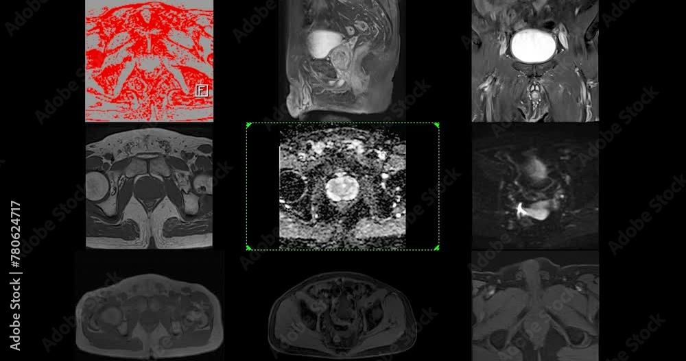 MRI of the prostate gland, revealing an enlarged size, aids in ...