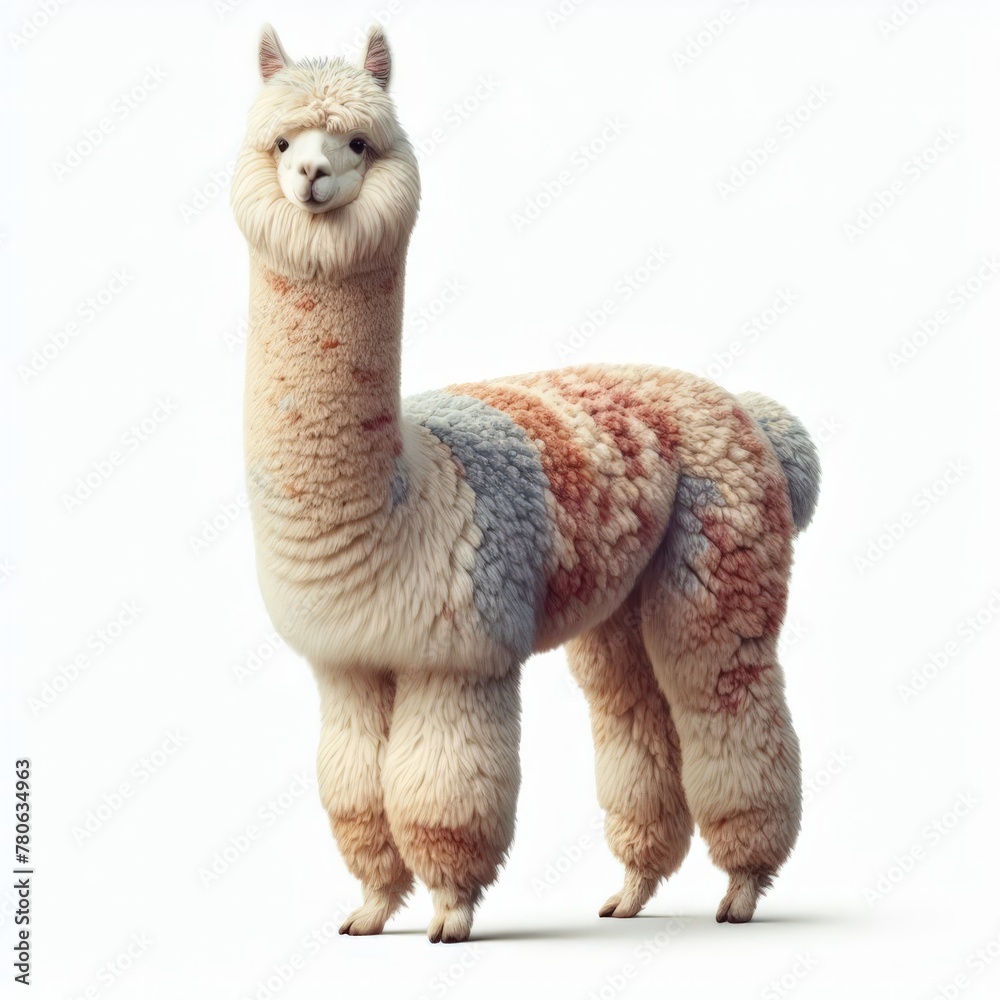 Image of isolated alpaca against pure white background, ideal for ...