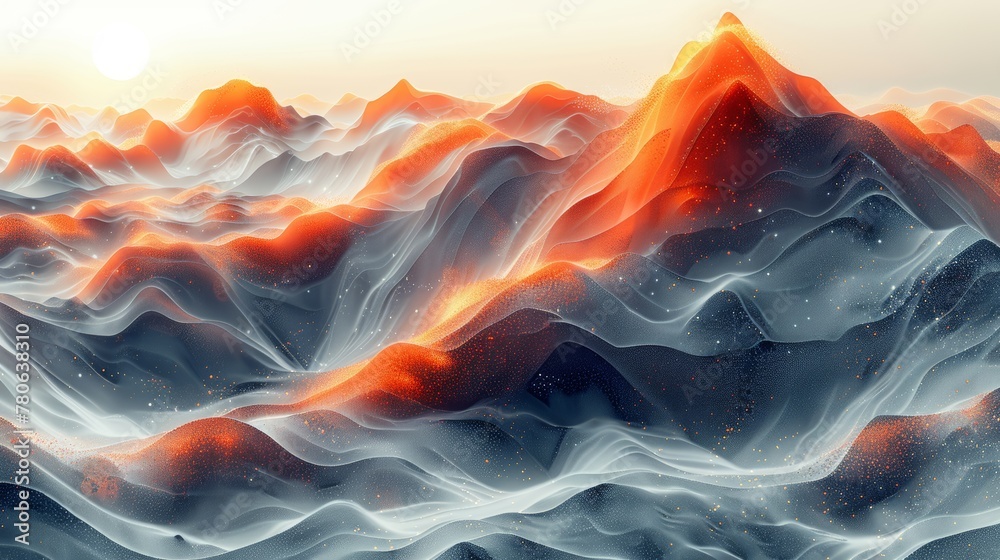 Interactive Data Visualization by AI abstract concept modern ...