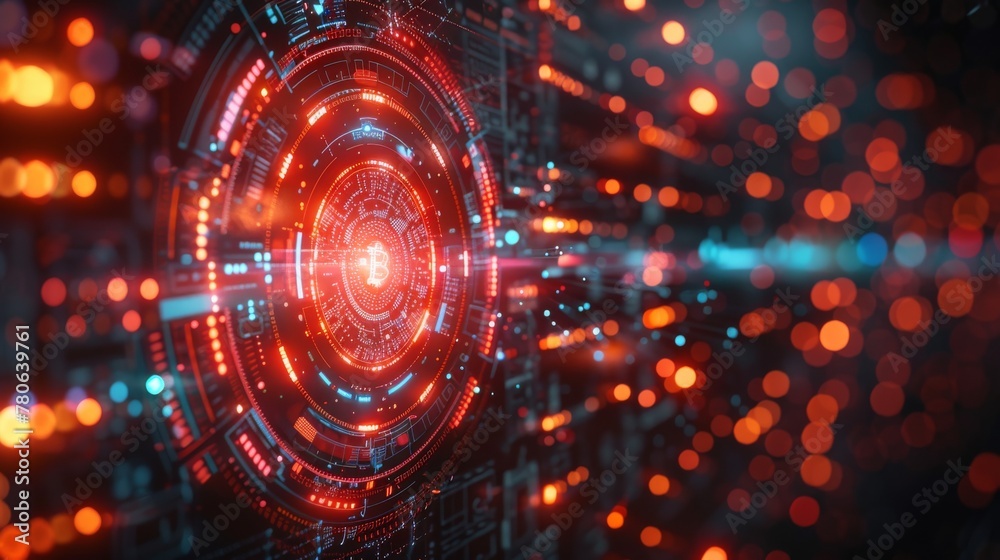 Background of digital technology. Abstract connections. Gradient sci-fi ...