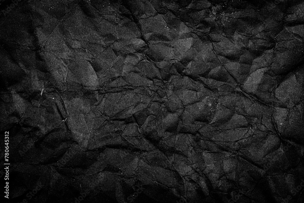 Black Paper Texture background. Crumpled Black paper abstract shape ...