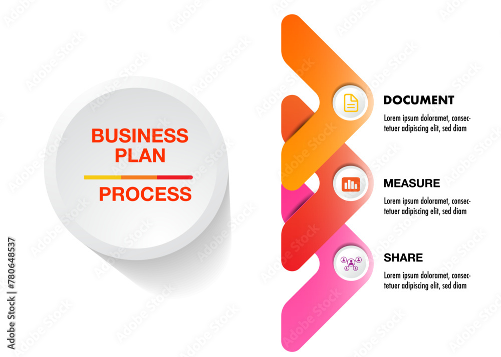 Infographic template 3 step analysis for marketing can apply diagram ...