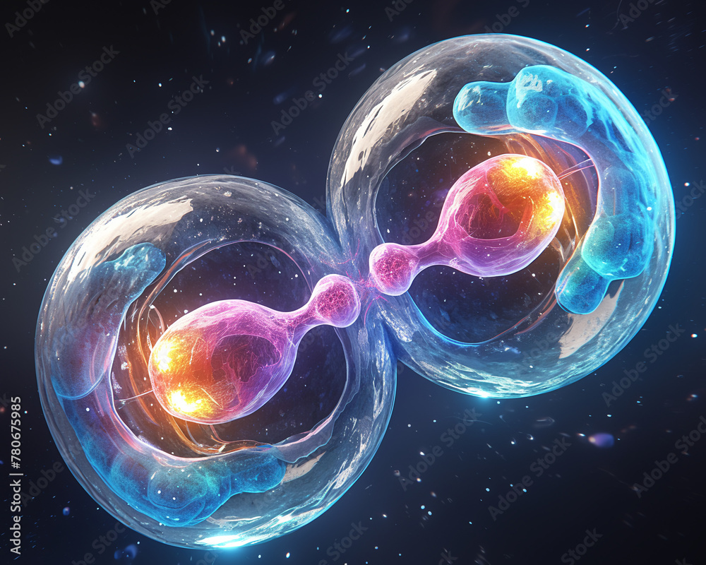 Mitosis, A type of cell division that results in two daughter cells ...