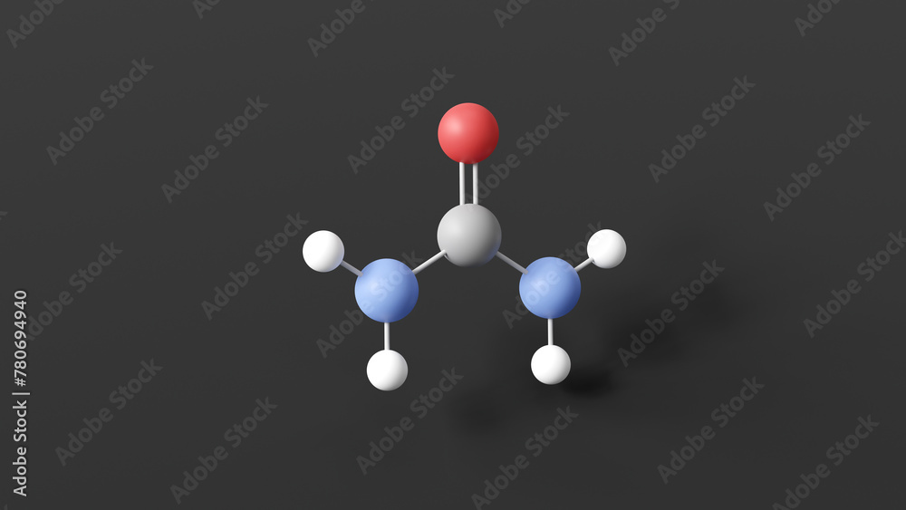 urea molecular structure, improving agent e927b, ball and stick 3d ...
