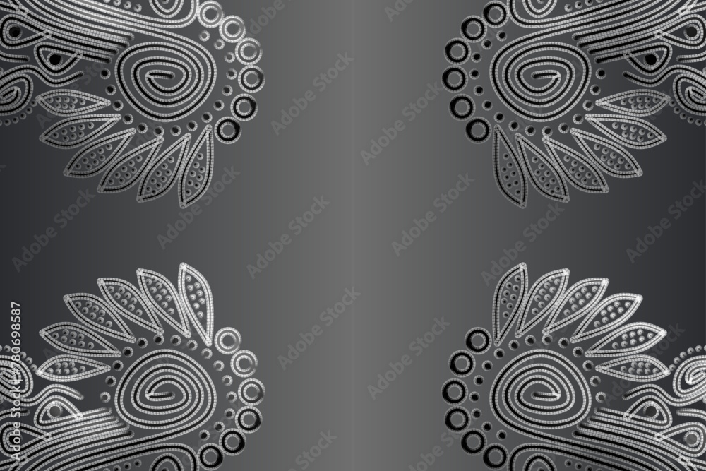 Beautiful aesthetic batik ethnic dayak line art pattern for traditional ...