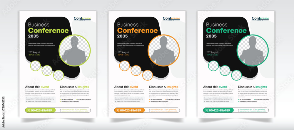 Meeting conference flyer template design and Event flyer template ...