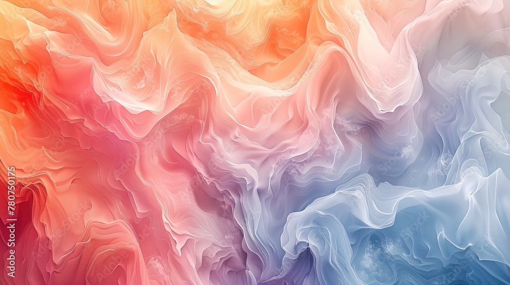 Dramatic sky art featuring a unique blend of fiery and cold clouds ...