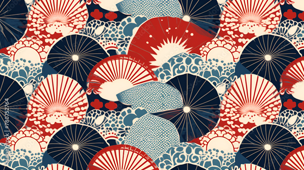 A Japanese inspired pattern based off traditional japanese shapes Stock ...