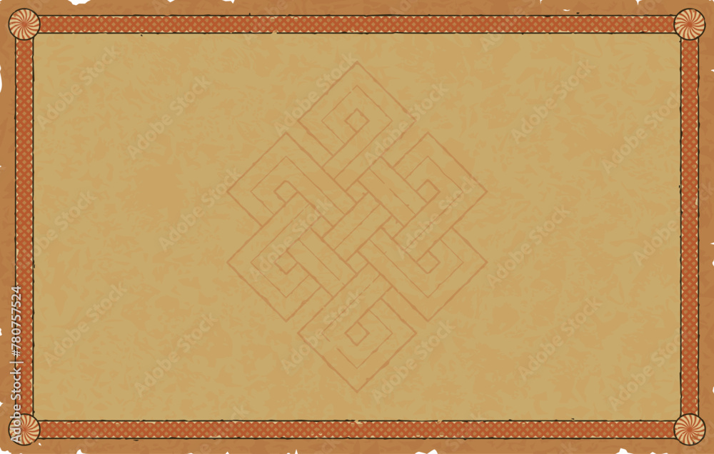 Poster Large Parchment with Viking Frame and Knot – Wall Art | UkPosters