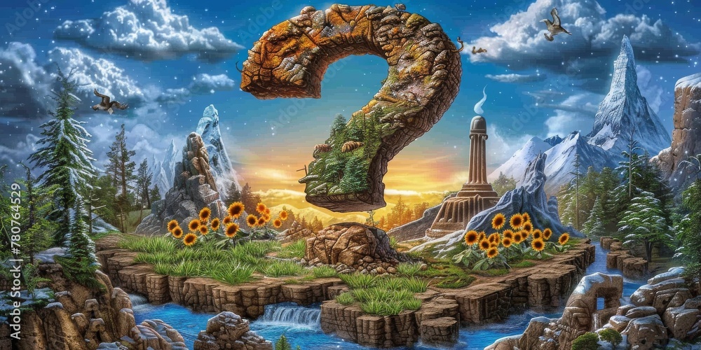 Natures Mysteries Captured in Seasonal Question Marks, Symbolizing the ...