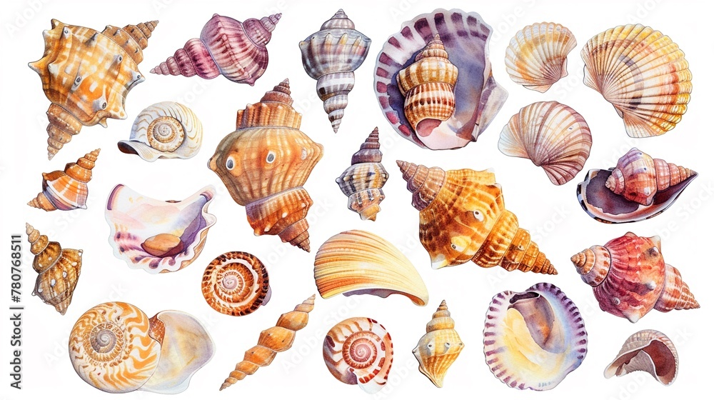 Seashell clipart collection arranged in a heart shape,Clipart ...