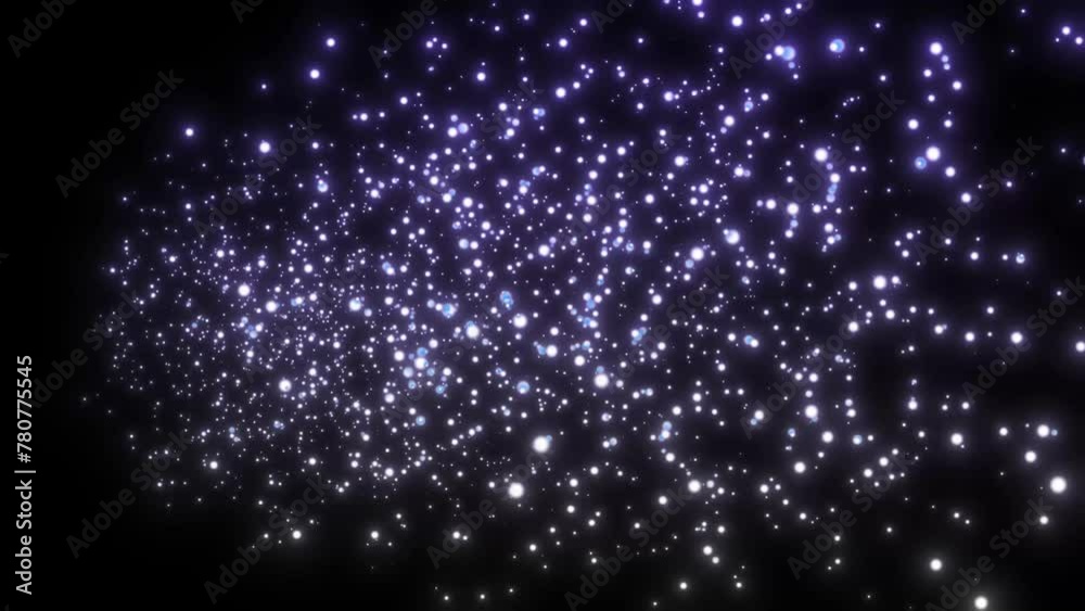 Vidéo Stock Looped flickering of blue particles on a black screen ...