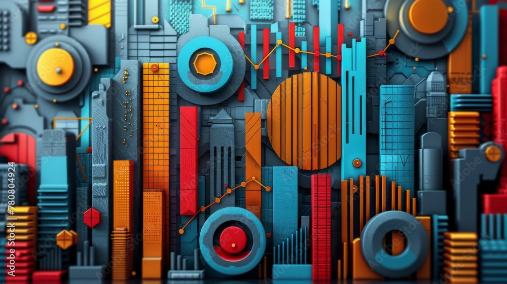 A visual metaphor for economic expansion, intertwining symbols of ...