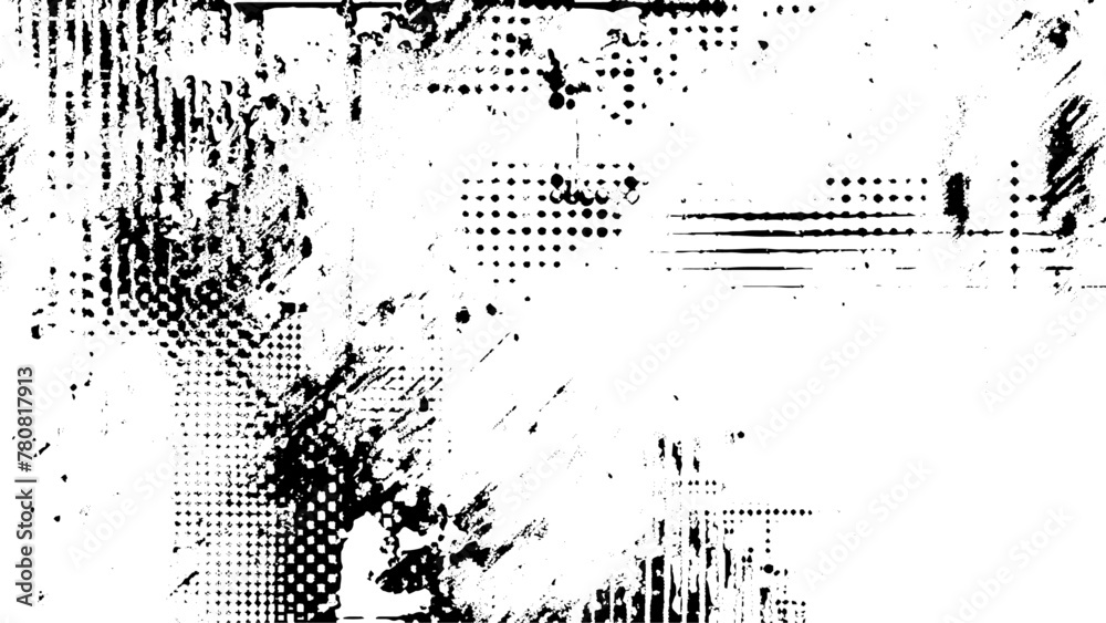 dust particle and dust grain texture on white background. distorted ...