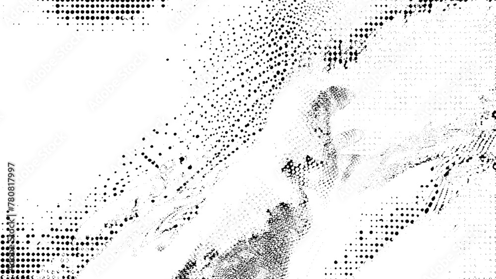 dust particle and dust grain texture on white background. distorted ...