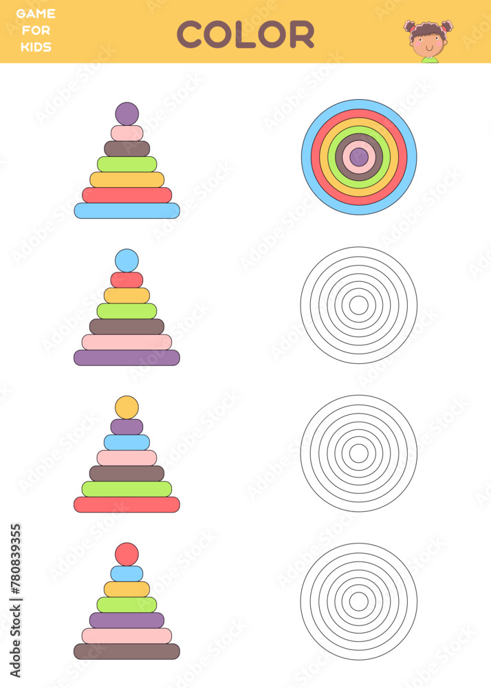 Logic puzzle game for children and adults. Can you color the it? Page ...