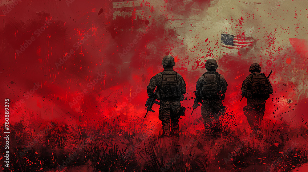 group of us army soldiers over us flag. US Army soldiers in hot spots ...