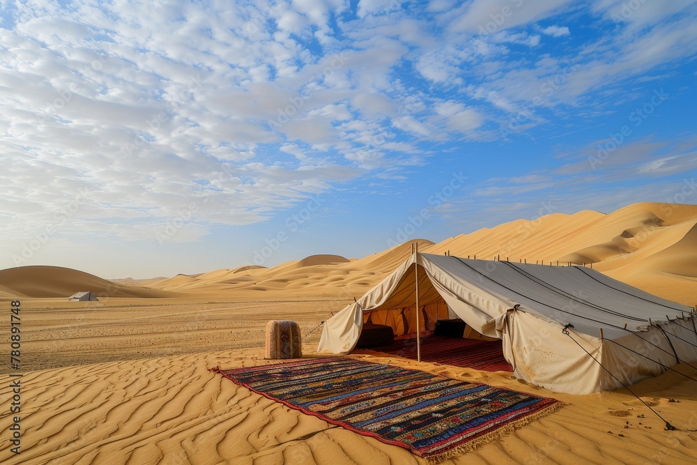 Camp at Moreeb Dune in Liwa Oasis Abu Dhabi UAE Stock Photo | Adobe Stock