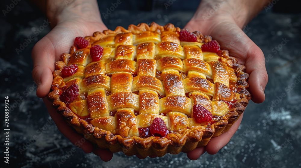 Labor day cake pie in the form of the American flag. Independence Day ...