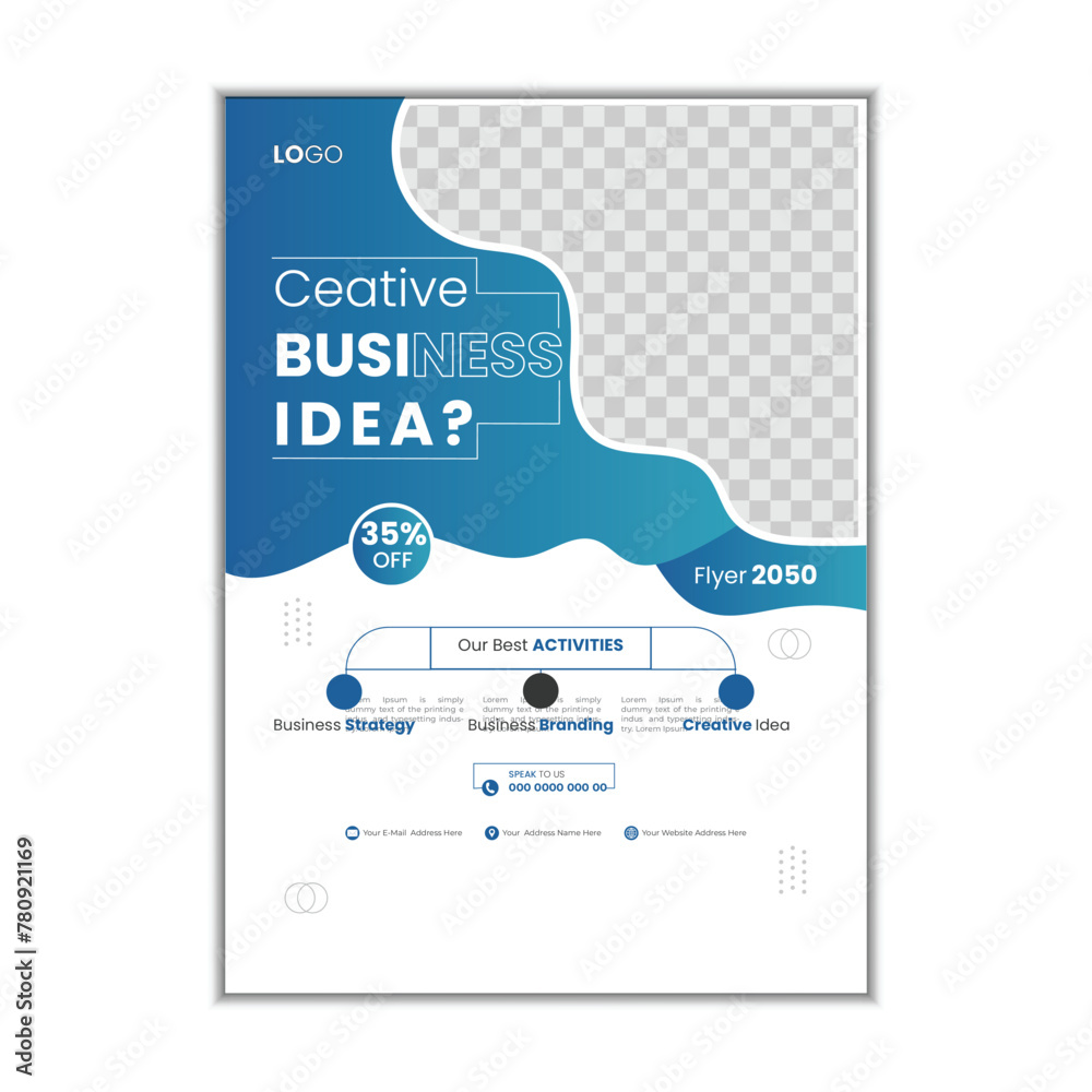 poster flyer pamphlet brochure cover design layout space for photo ...