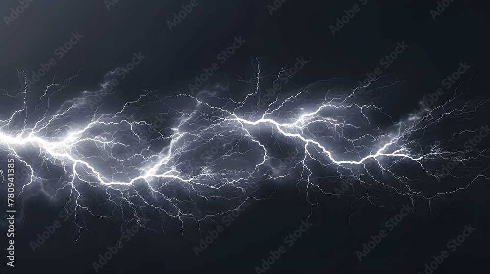 Realistic thunder storm lightning on transparent background. Stock ...