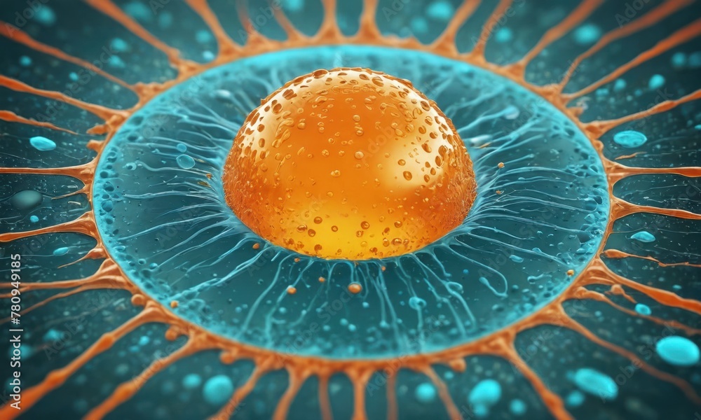 Cancer cells vis - illustration enhanced scanning electron micrograph ...