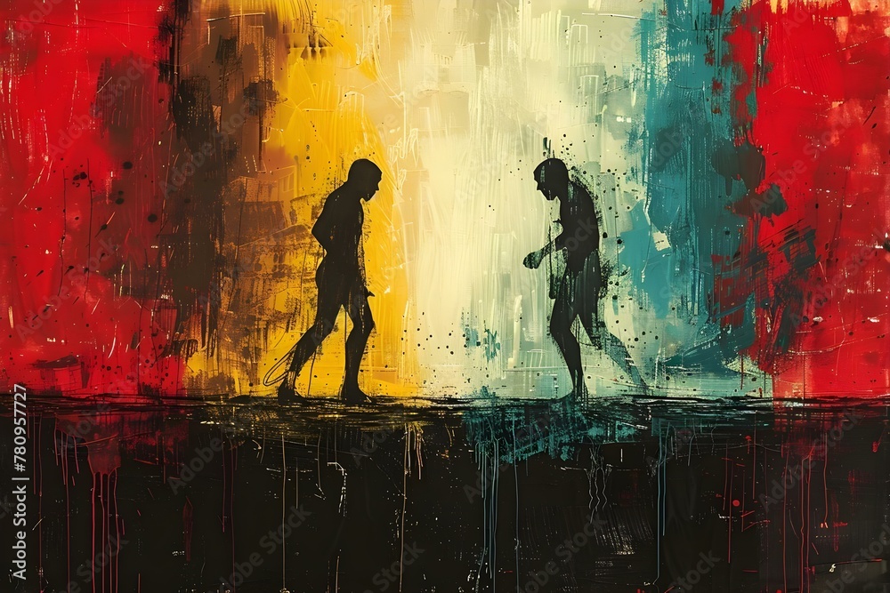 The Inner Conflict: An Illustration of a Battle Between Two Sides of ...