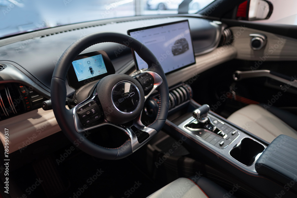 steering wheel, display, Interior, cockpit BYD Atto 3 Electric Car ...