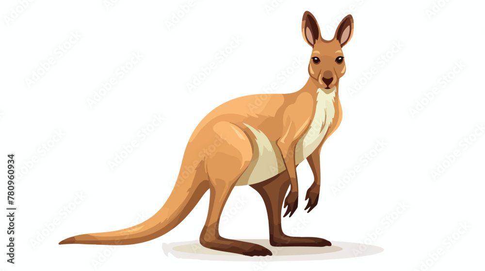 Cartoon kangaroo icon 2d flat cartoon vactor illust Stock Vector ...