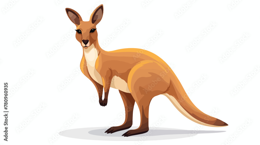 Cartoon kangaroo icon 2d flat cartoon vactor illust Stock Vector ...