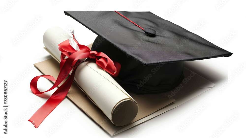 The photorealistic image captures the commencement ceremony in ...