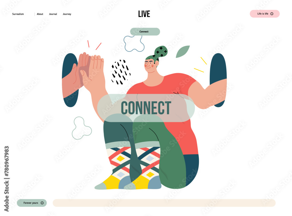 Life Unframed: Self-clapping -modern flat vector concept illustration ...