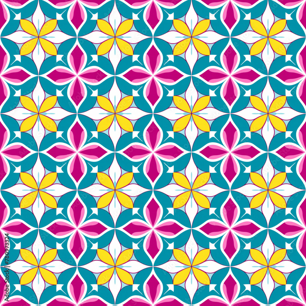 Singapore Peranakan seamless pattern, seamless tile, colorful ...
