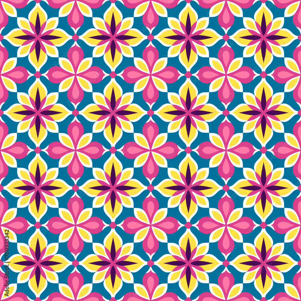 Singapore Peranakan seamless pattern, seamless tile, colorful ...