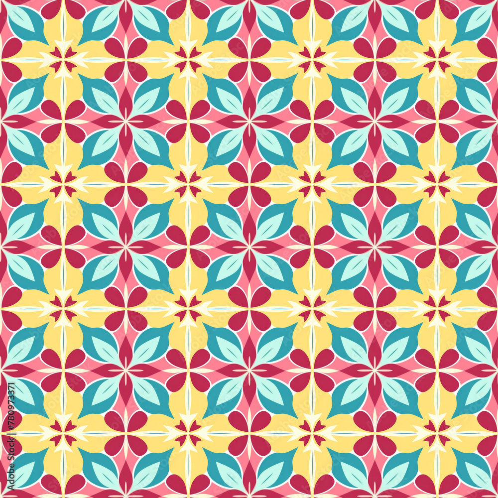 Singapore Peranakan seamless pattern, seamless tile, colorful ...