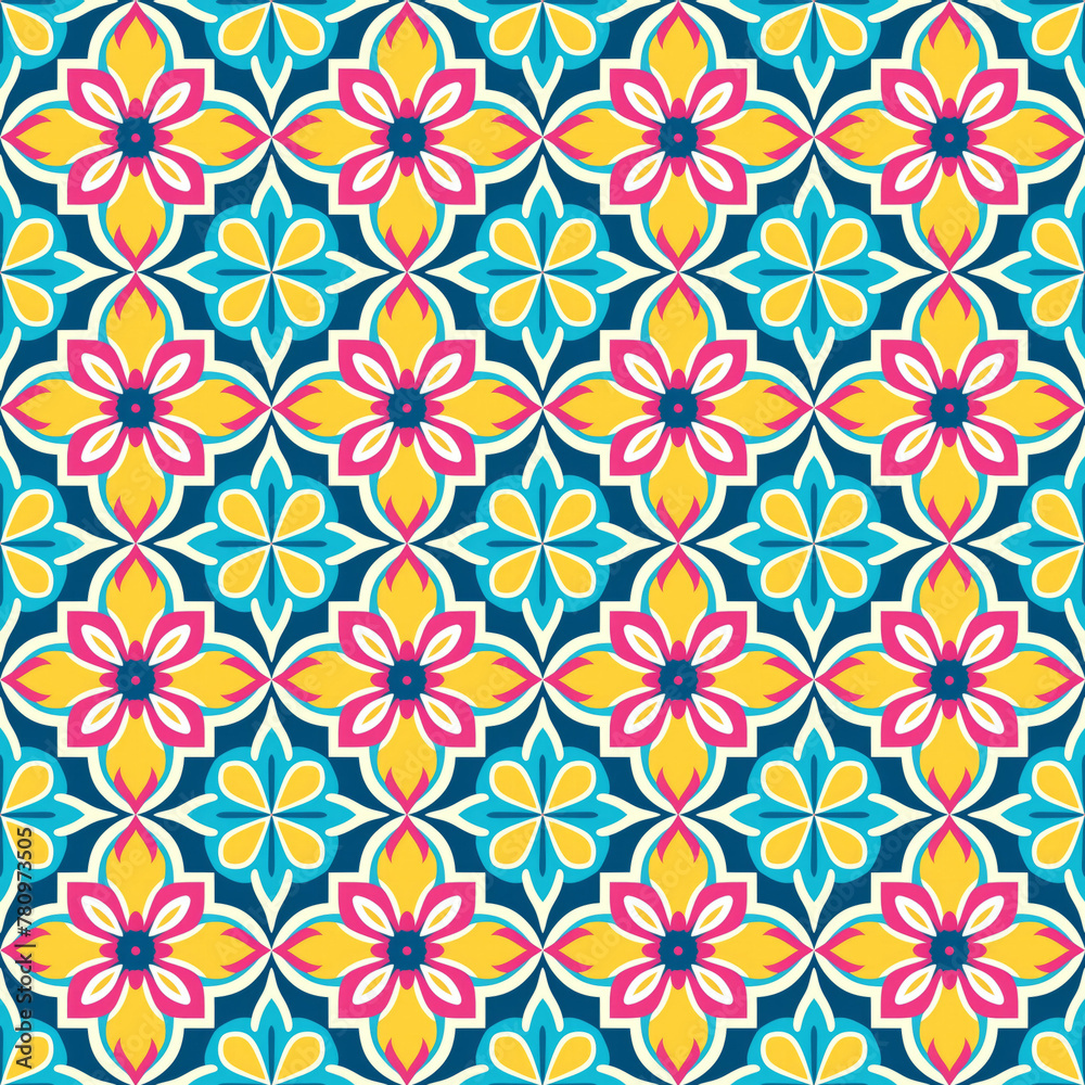 Singapore Peranakan seamless pattern, seamless tile, colorful ...
