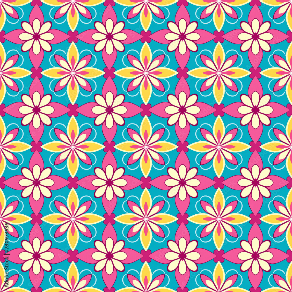 Singapore Peranakan seamless pattern, seamless tile, colorful ...