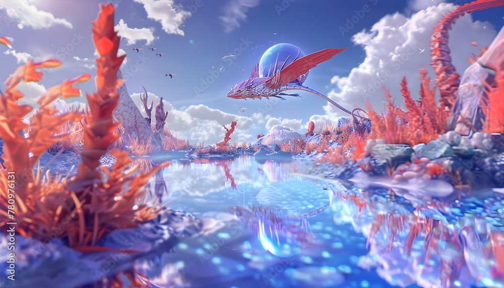 Reflective Encounter in the Prismatic Paradox:Mirrored Creatures Engage ...