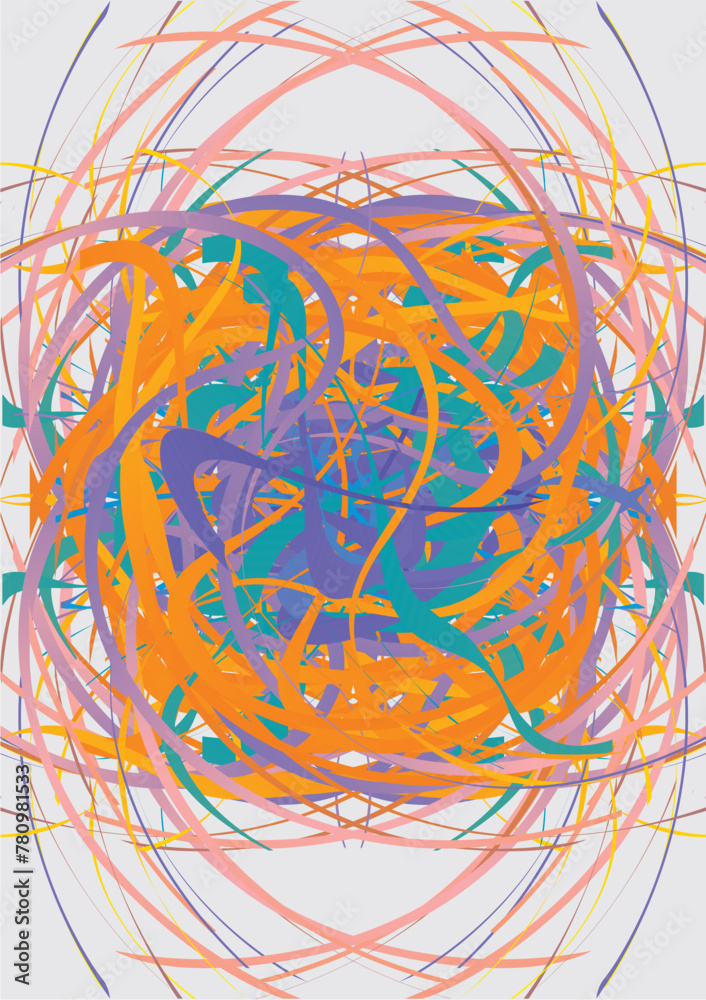 Background image Use lines to create an image. Various colors are used ...