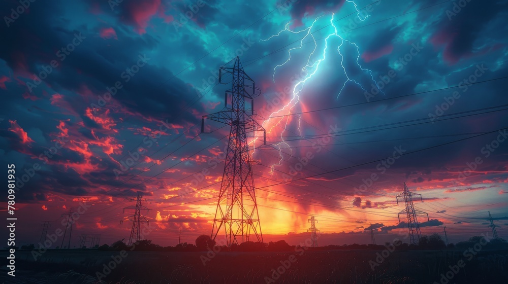 Electrical Pylons and large power transmission lines. An electrifying ...