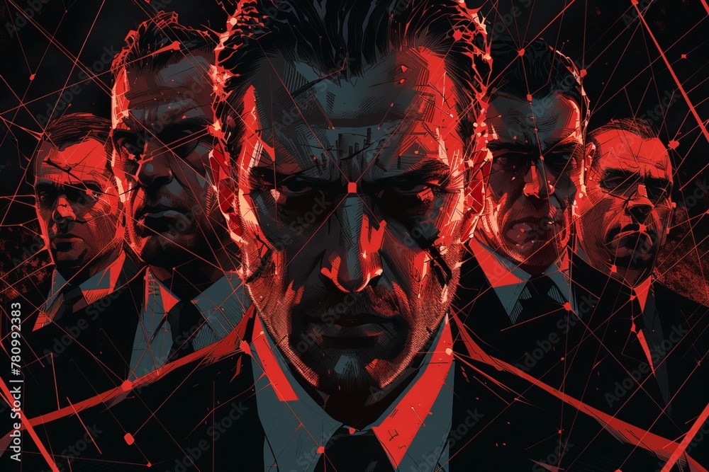 Develop a visually captivating artwork using leading lines to ...