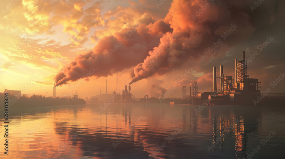 Animated visual of choking smoke enveloping iconic natural landmarks ...