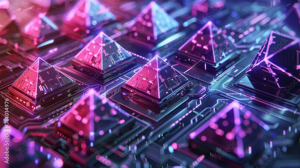 Artistic rendering of proof of stake mechanisms, showcasing validators ...