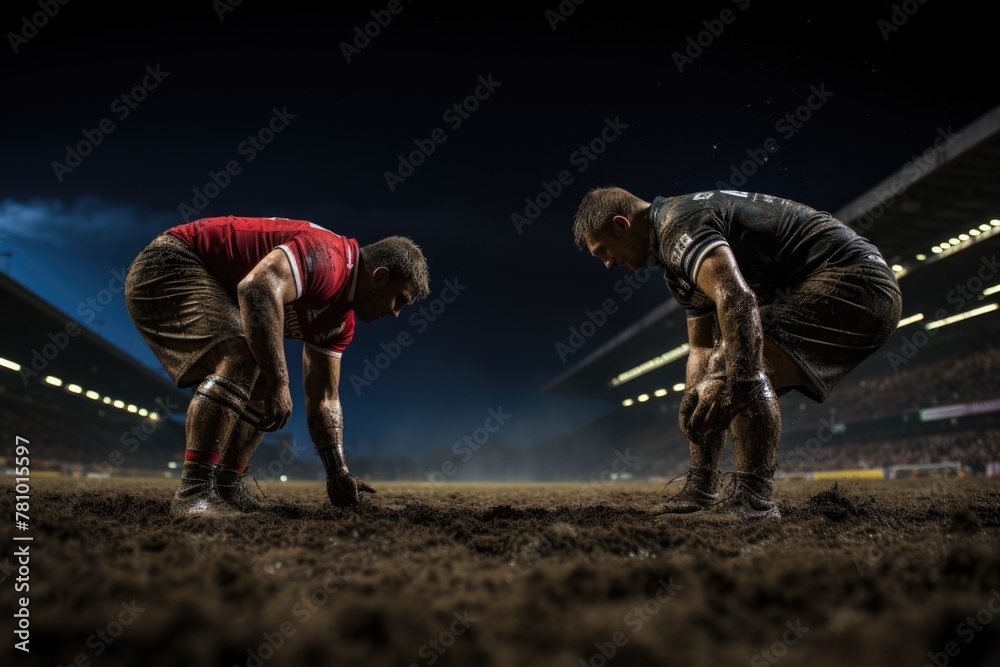 The game of rugby: test of endurance and strength, showcasing ...