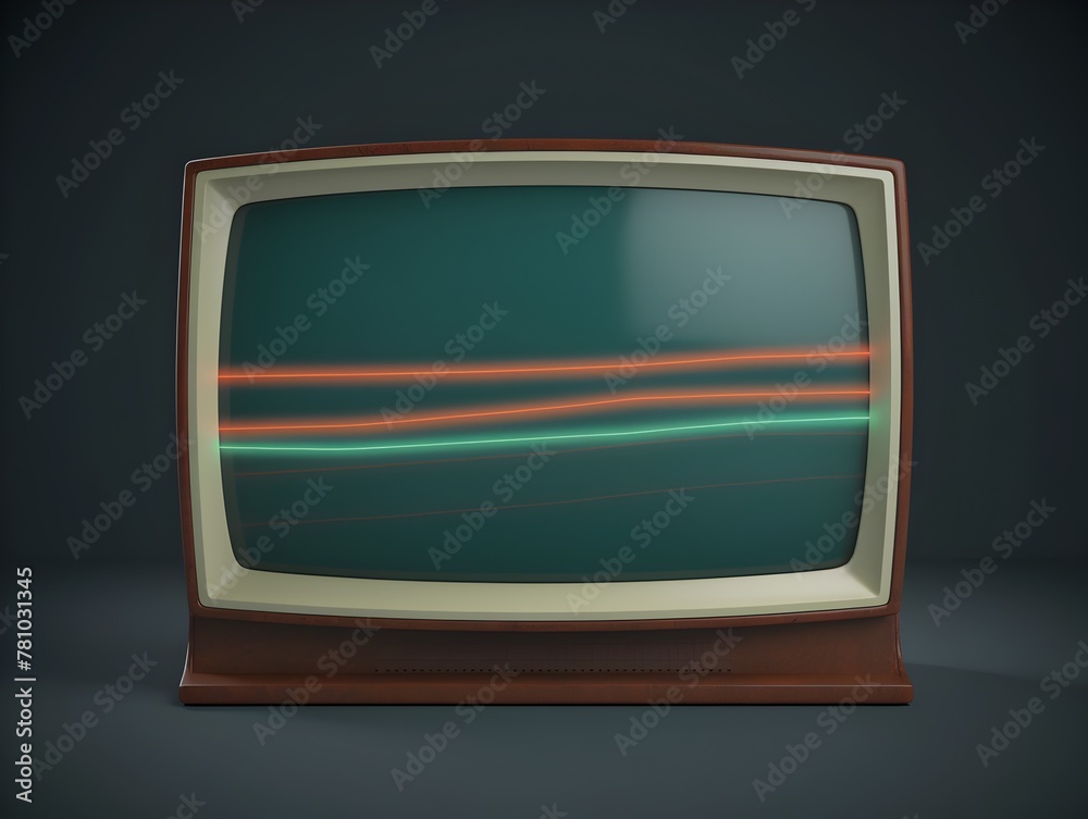 Retro Vintage 1980s TV Monitor Displaying Technical Difficulties Color ...