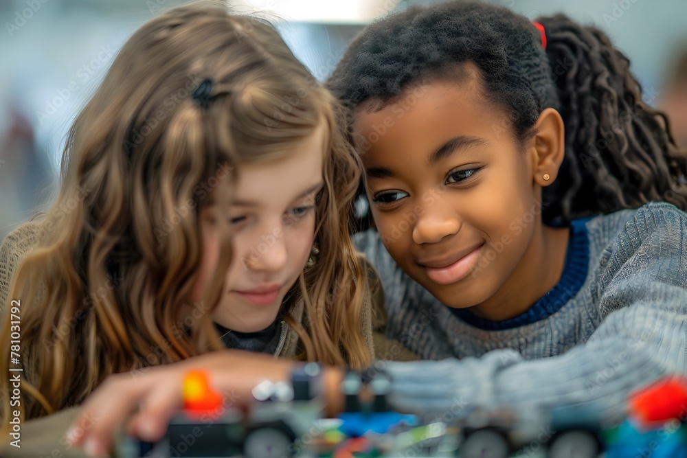 Diverse Children Collaborating on a Creative Project-Based Learning ...