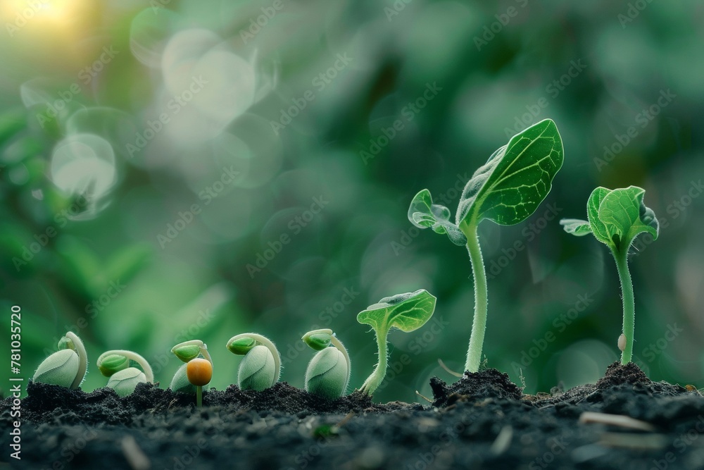 plant life cycle From seed to germination to the fully grown leaves It ...