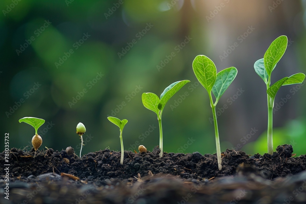 plant life cycle From seed to germination to the fully grown leaves It ...