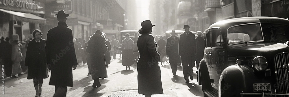 Streets and premises of a large city in the 1920s , 1930s. and 1940. AI ...